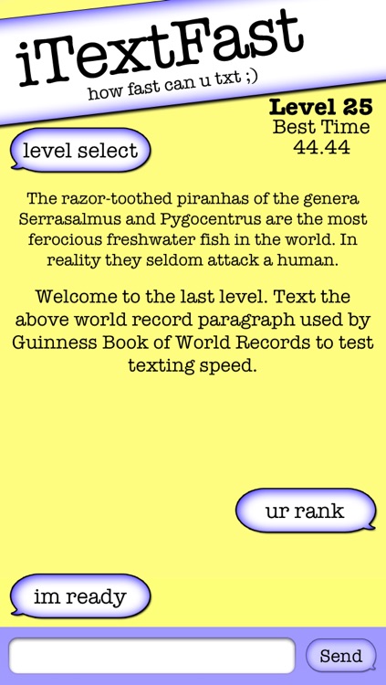 iTextFast® The best texting speed typing test+ world record text test ...
