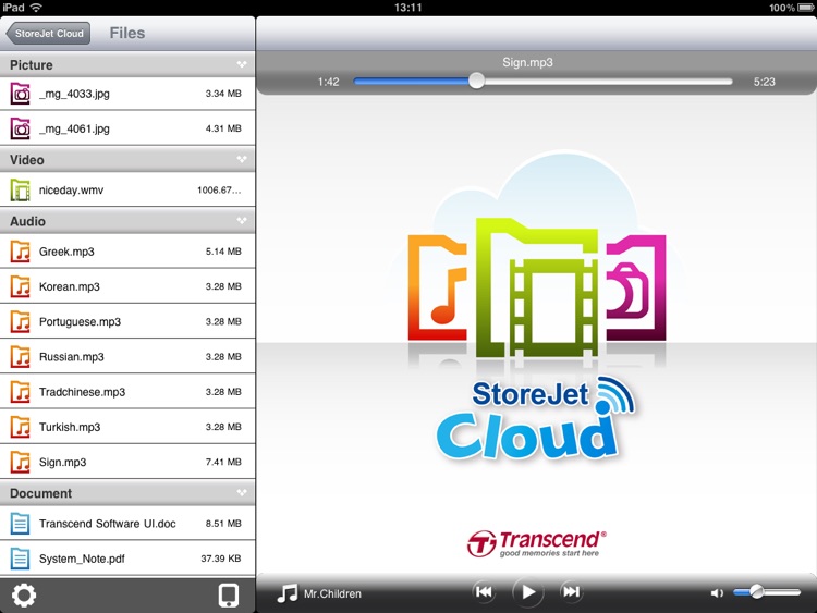 StoreJet Cloud for iPad by Transcend Information, Inc.