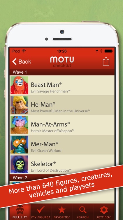 MOTU Checklist by Alejandro Ariel Ramos