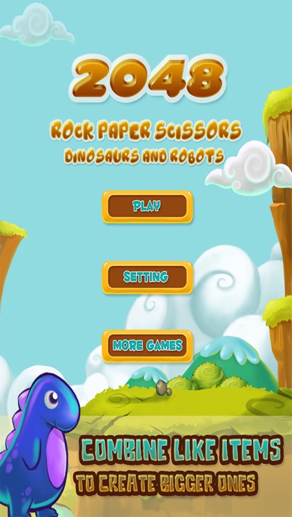 2048 - Rock Paper Scissors Dinosaurs and Robots Match Game Free by Tap ...