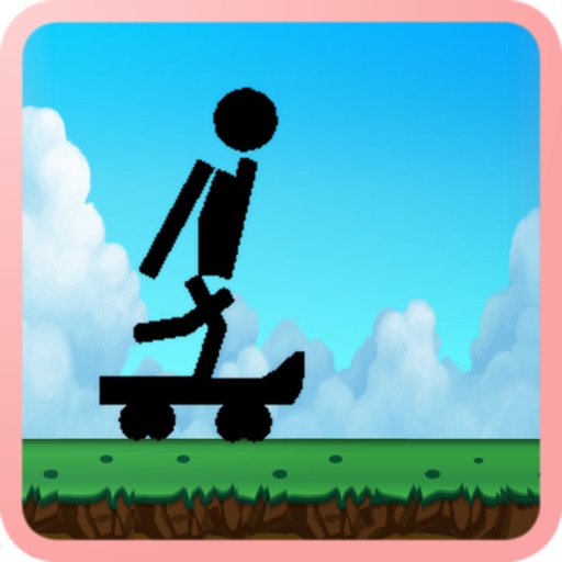 Skater Adv skateboard stickman by Tomoki Arakaki