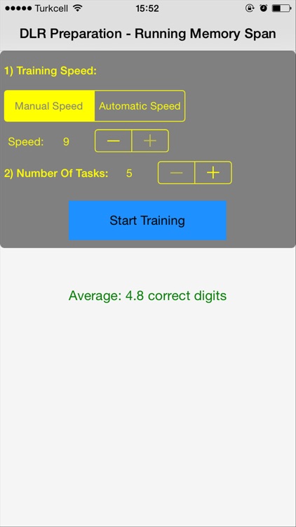 DLR - Running Memory Span RMS Module Training by TUFAN VATANDOST
