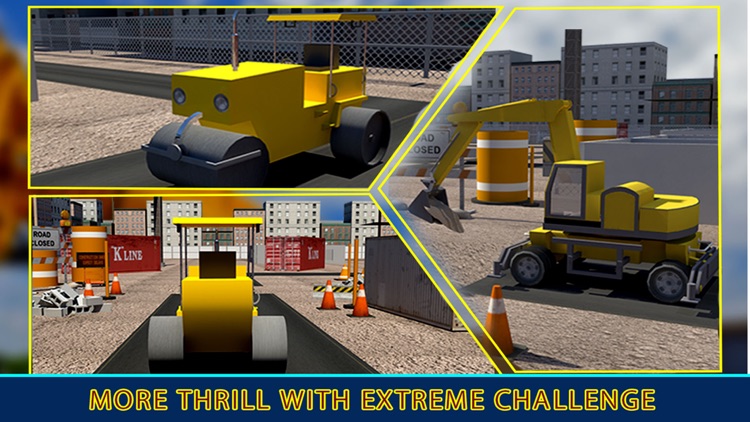 Road Construction Simulator - 3D Heavy Machines Excavator & Road Roller ...