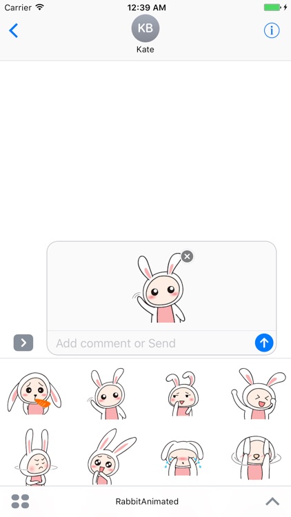 Lovely Rabbit Animated Stickers by Thiet Duong