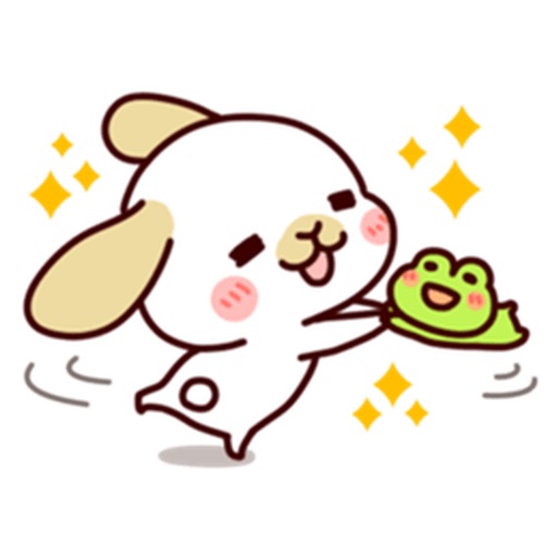 Friendship Of Frog And Rabbit Stickers by Nguyen Hoang