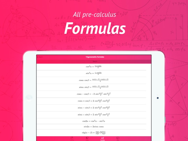 Pre Calculus Formulas