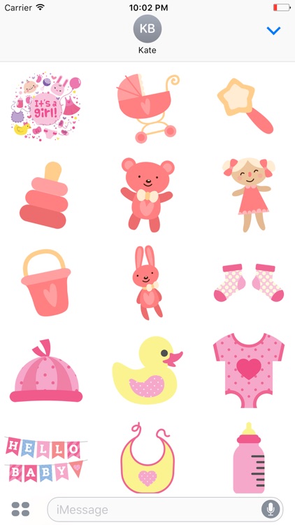 BABy GIRL Stickers for iMessage by APPBUBBLy
