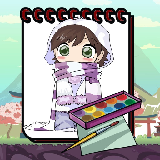 Chibi Kawaii Drawing Coloring Book Kids Game by Chanarach Limbanjerdkul