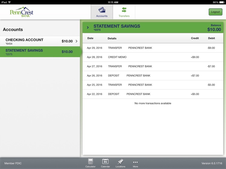 PennCrest Mobile for iPad by PennCrest Bank