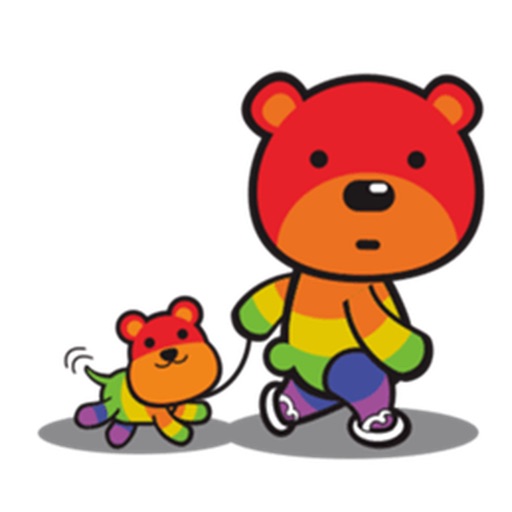 Lovely Rainbow Bear Sticker by Nguyen Hoang