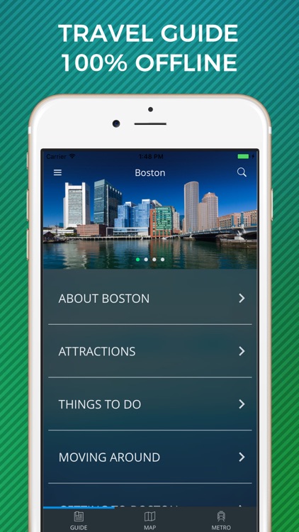 Boston Travel Guide with Offline Street Map by Nicolas Martinez