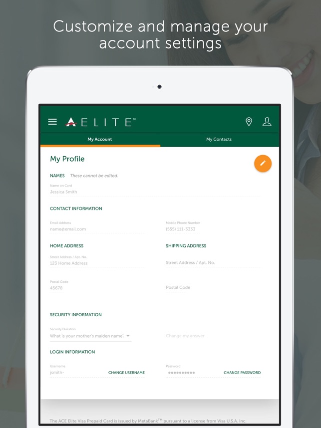 Ace Elite Card Log In