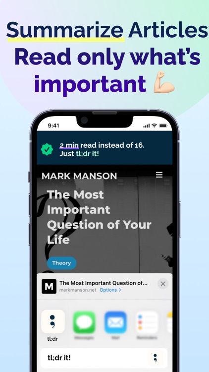 TLDR It: AI Summarize Articles by Tendie Labs LLC