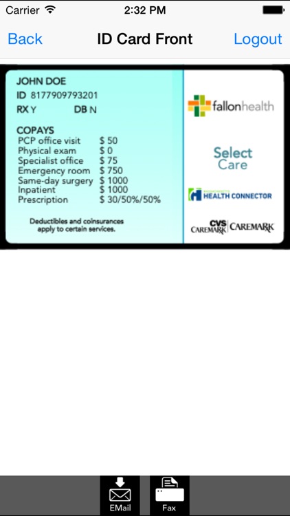 Fallon Health Member ID Card by FALLON COMMUNITY HEALTH PLAN, INC.