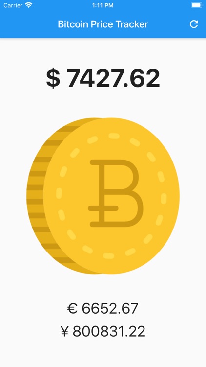 Simple Bitcoin Price Tracker by Arun Thangavel