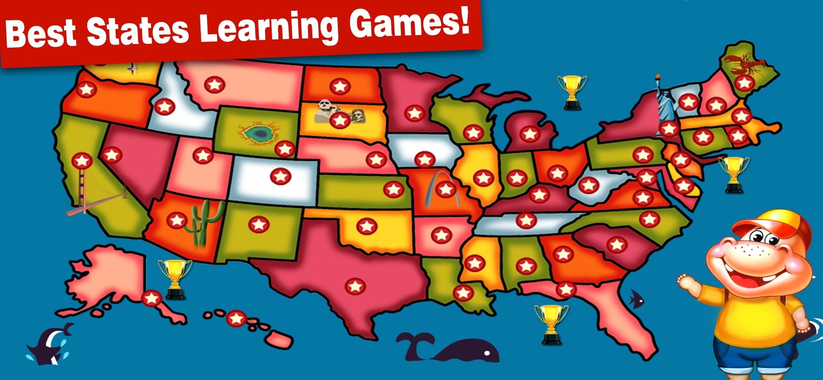 States and Capitals Map Games - Reviews, Revenue and Downloads - Apple ...