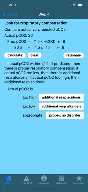 Respiratory Alkalosis Compensation Calculator