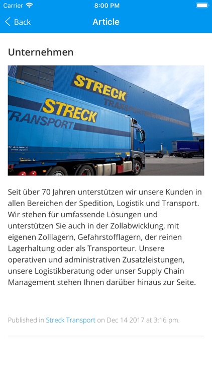 Streck Transport by Staffbase GmbH
