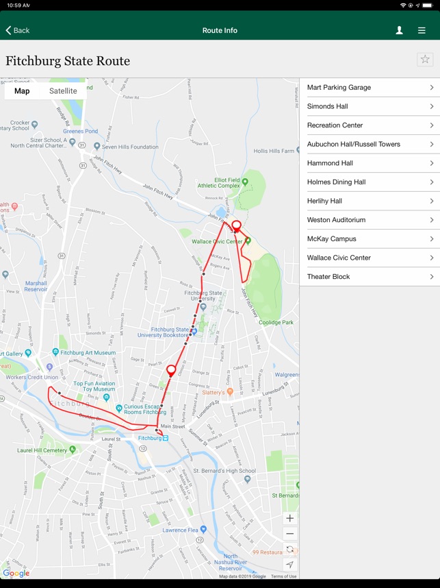 Fitchburg State University Campus Map