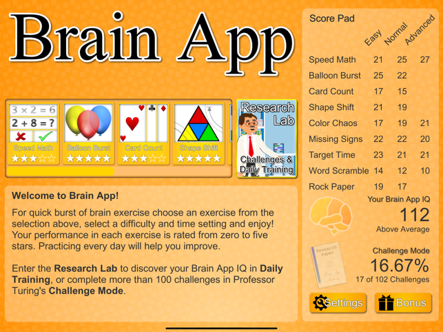 【iOS APP】Brain App XL 減緩腦部老化~大腦練習器 – Dr.愛瘋 APP Navi