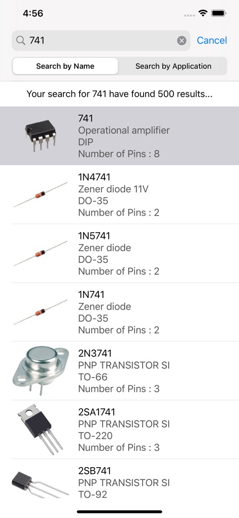 Electronic Component Pinouts - App de Educación | MWM