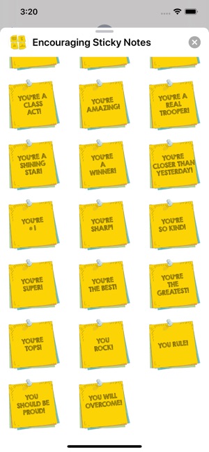 Encouraging Sticky Notes