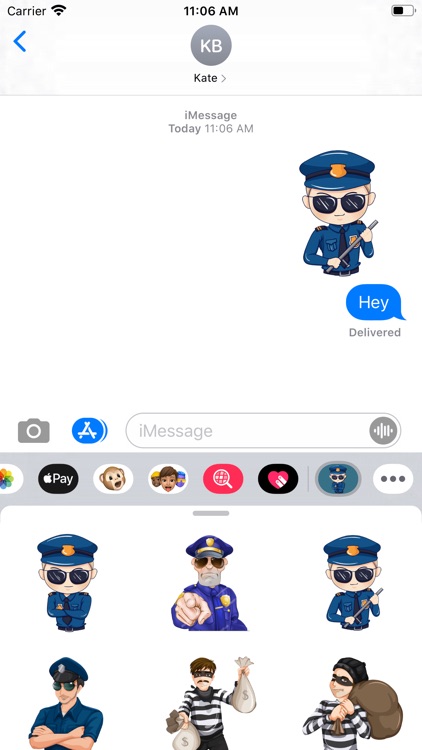 Policeman Stickers by Kai Huei Leow