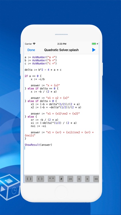 Splash - create code by Callum Hope