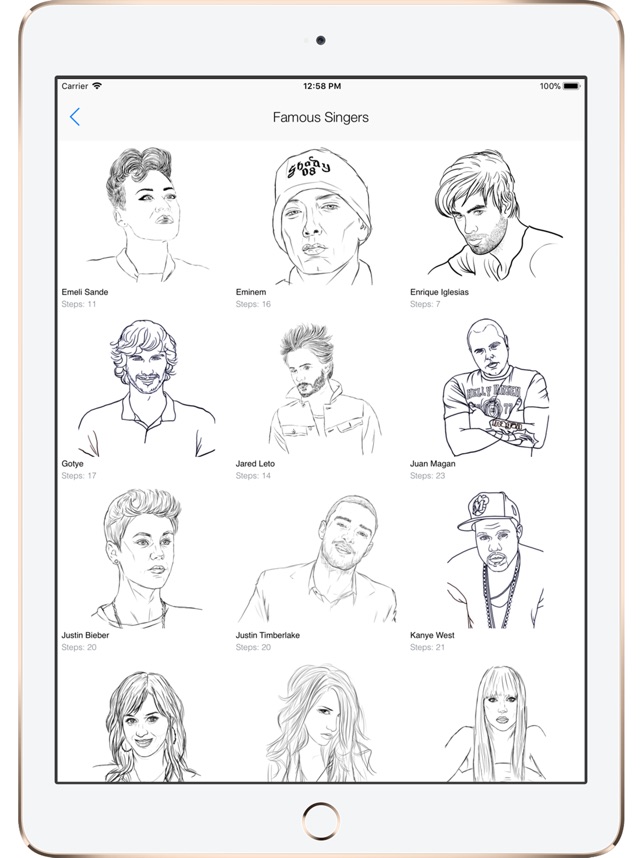 Drawings Of Famous Singers