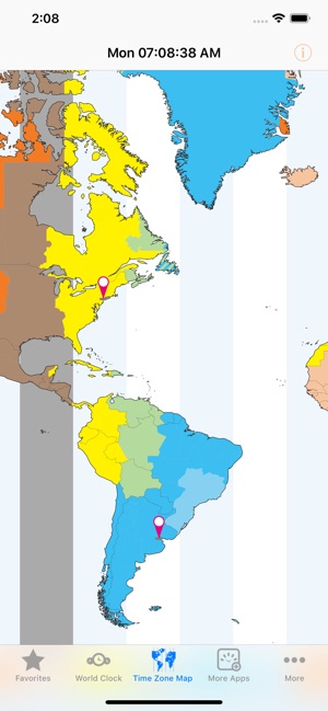 World Clock Time Zones Map
