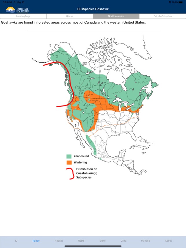 Northern Goshawk Habitat Map