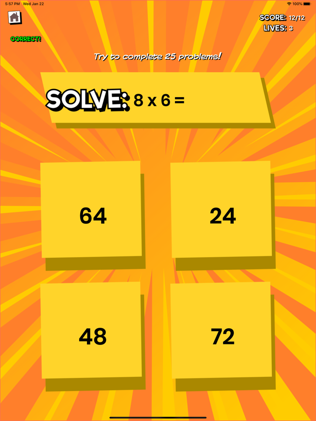 【iOS APP】POP! Math Cards 數學遊戲卡：乘法 – Dr.愛瘋 APP Navi