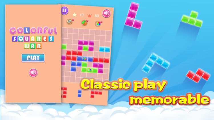 Colorful Square War by Rachel Hayward