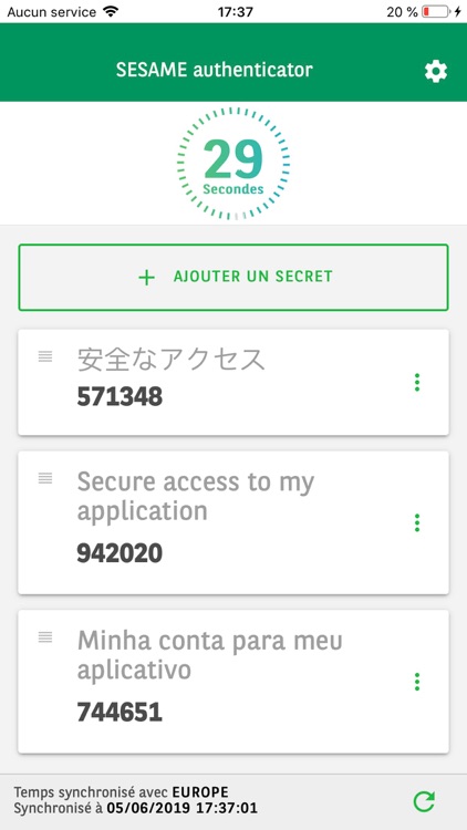 SESAME Authenticator V2 by Cardif
