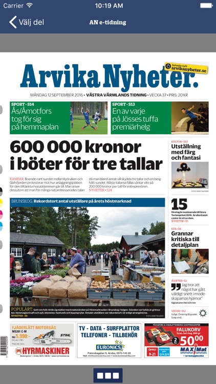 Arvika Nyheter e-tidning by Nya Wermlands-Tidningens AB