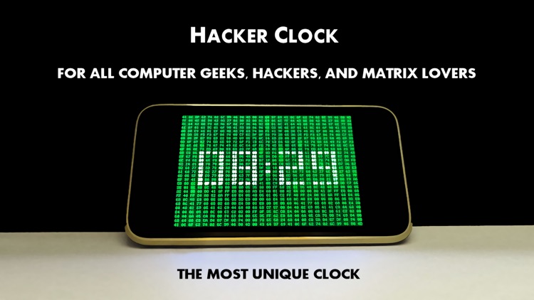 Hacker Clock - Green Matrix by Leszek Szary