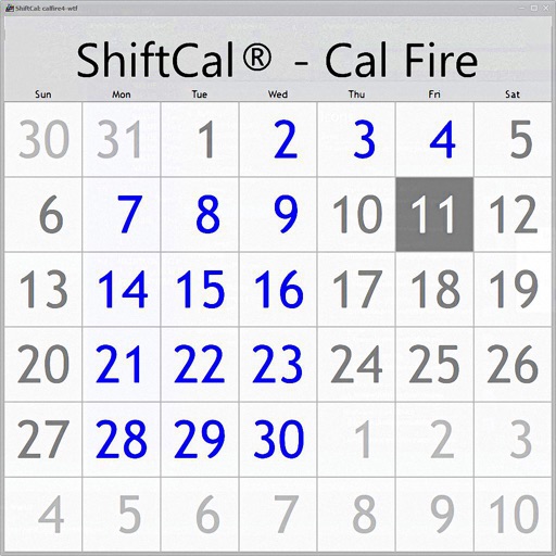 ShiftCal® for CalFire by Thomas Erickson