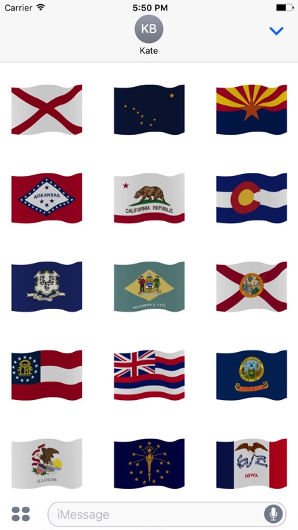 50 Flags: state flag stickers by Coding Corner LLP