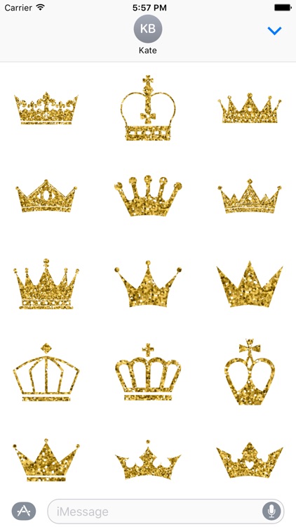 Golden Crown Stickers by Dave Rice