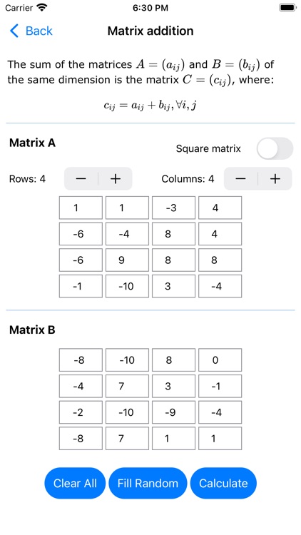 Linear Algebra - Matrix Solver by ALG Software Lab