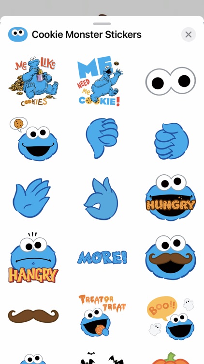 Cookie Monster Stickers by Sesame Street