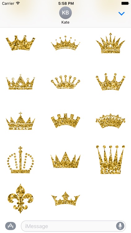 Golden Crown Stickers by Dave Rice