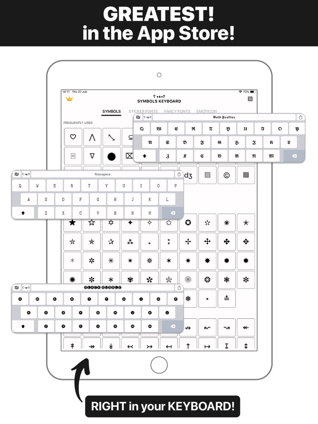 Keyboard Special Characters Fonts