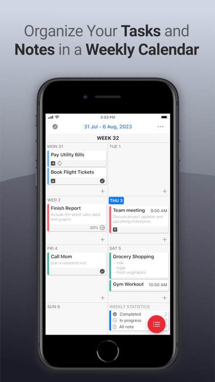 Weekly Calendar: Tasks & Notes by Peter Kulisek