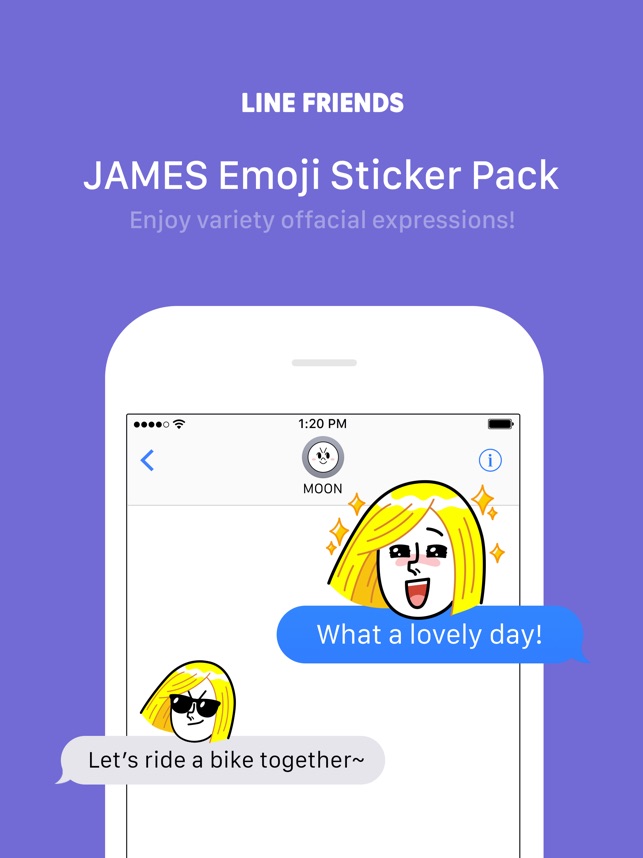 Line Emoticon Sticker James