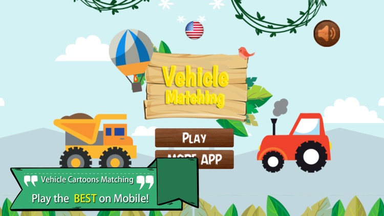 Vehicle Cartoons Matching Cards Puzzle Game by Watchara Boonnoon