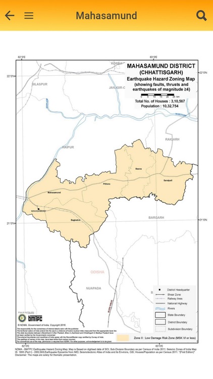 NDMA-BMTPC Earthquake Hazard Map of India by BMTPC