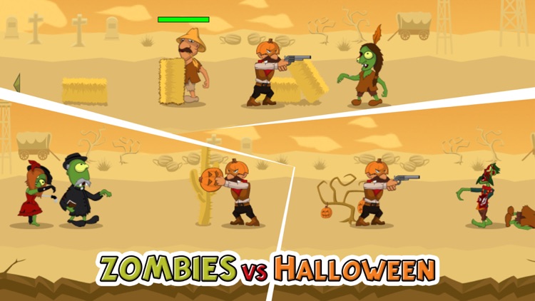 Zombies vs Halloween Hunter by Kathy Croft