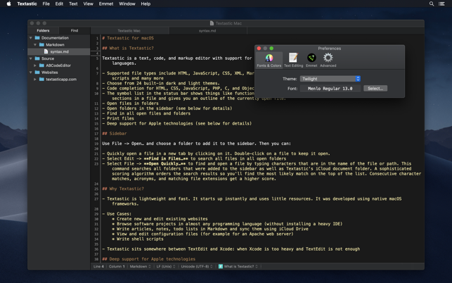 Textastic Simple Fast Text Editor For Mac 4 1 Macdrop