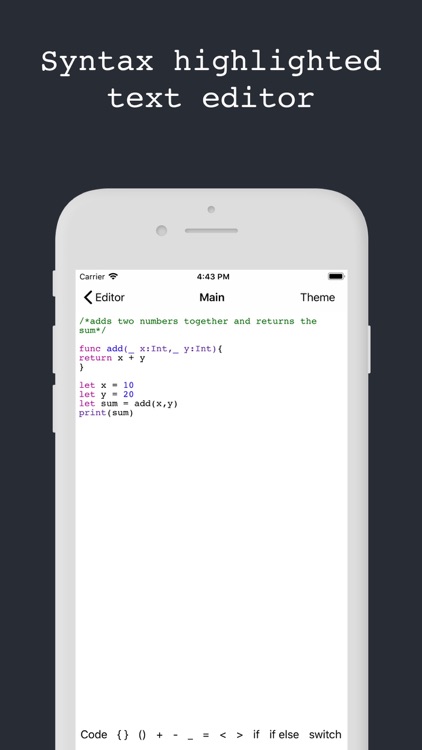 Editor - Code Text Editor by Alex Rabin